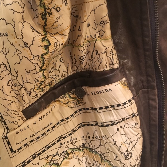 Vintage | Jackets & Coats | 98s Vintage Leather Jacket World Map | Poshmark